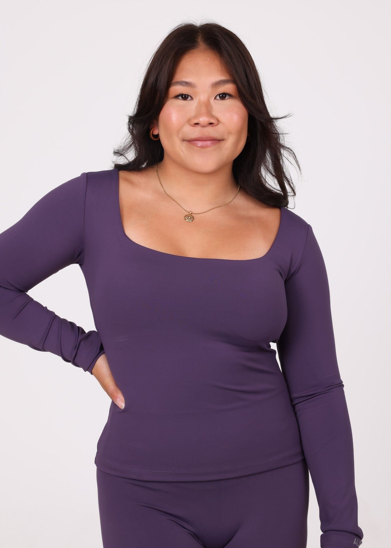 Jolene Long Sleeve Sweet Grape – ALOWA APPAREL