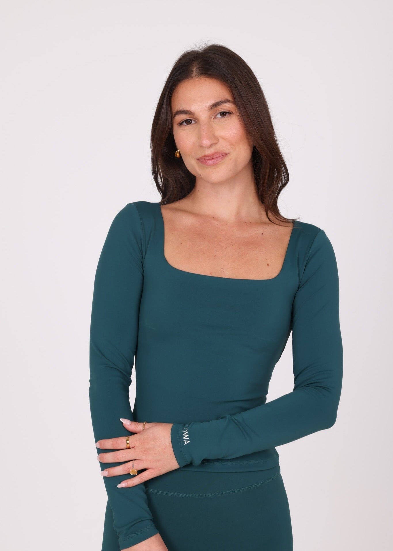Jolene Long Sleeve Deep Pine – ALOWA APPAREL